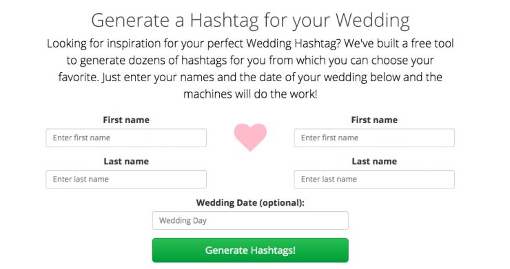 Top 8 Wedding Hashtag Generators (Free and Paid) for Custom Hashtags
