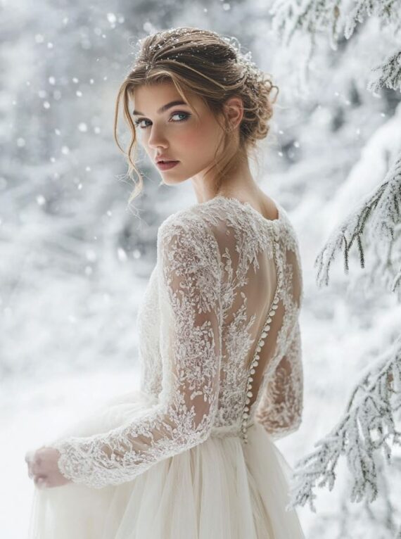 20 Magical Winter Wedding Dresses You’ll Love - Yeah Weddings