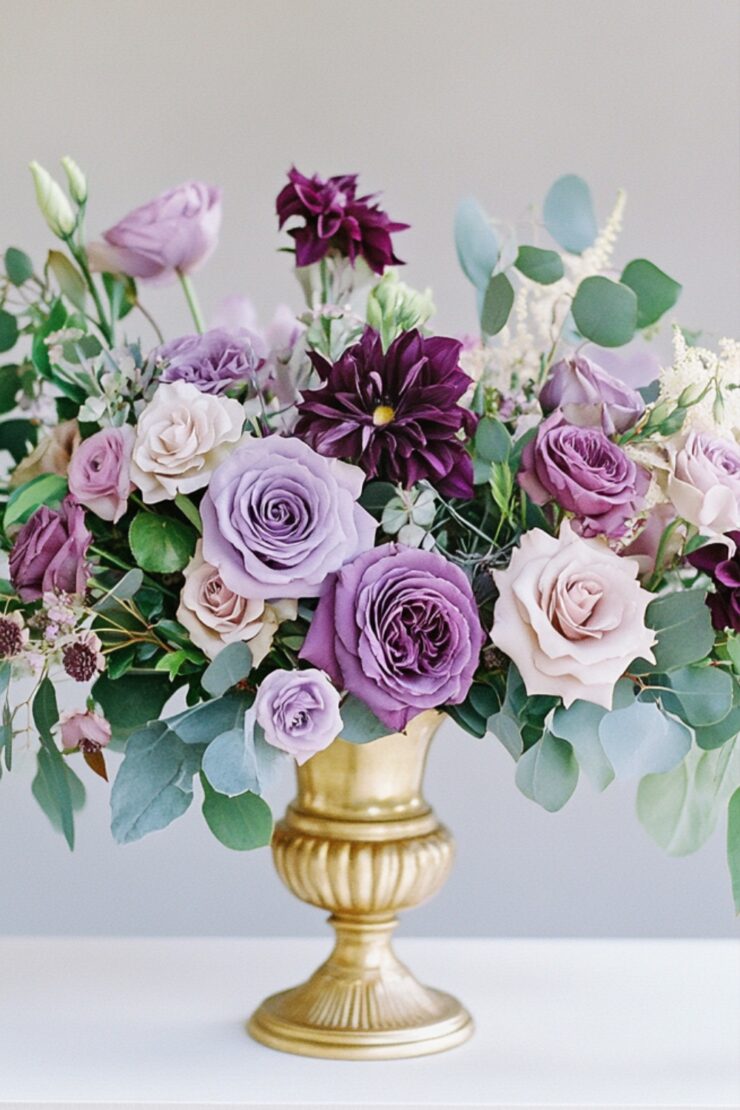 Purple and Gold Wedding Color Ideas - Yeah Weddings
