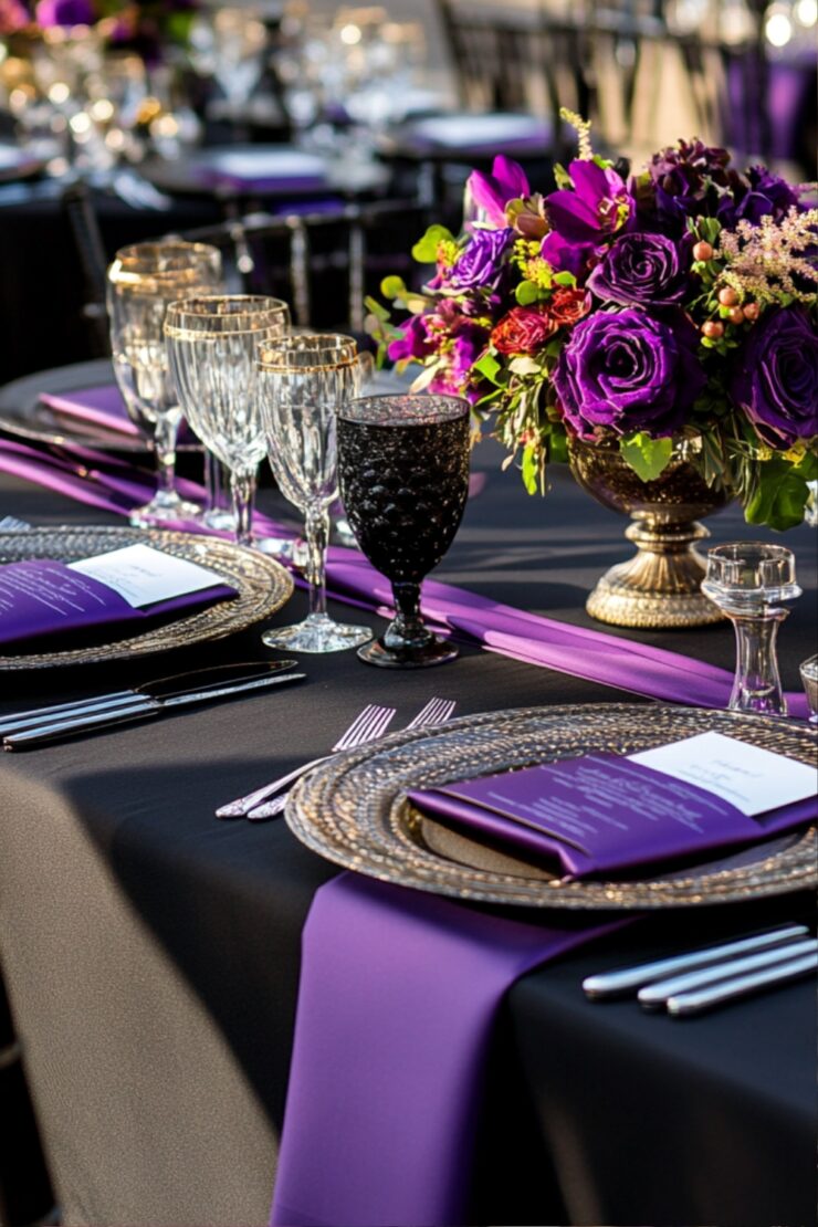 Black and Purple Wedding Ideas: Inspiration for a Bold and Elegant ...