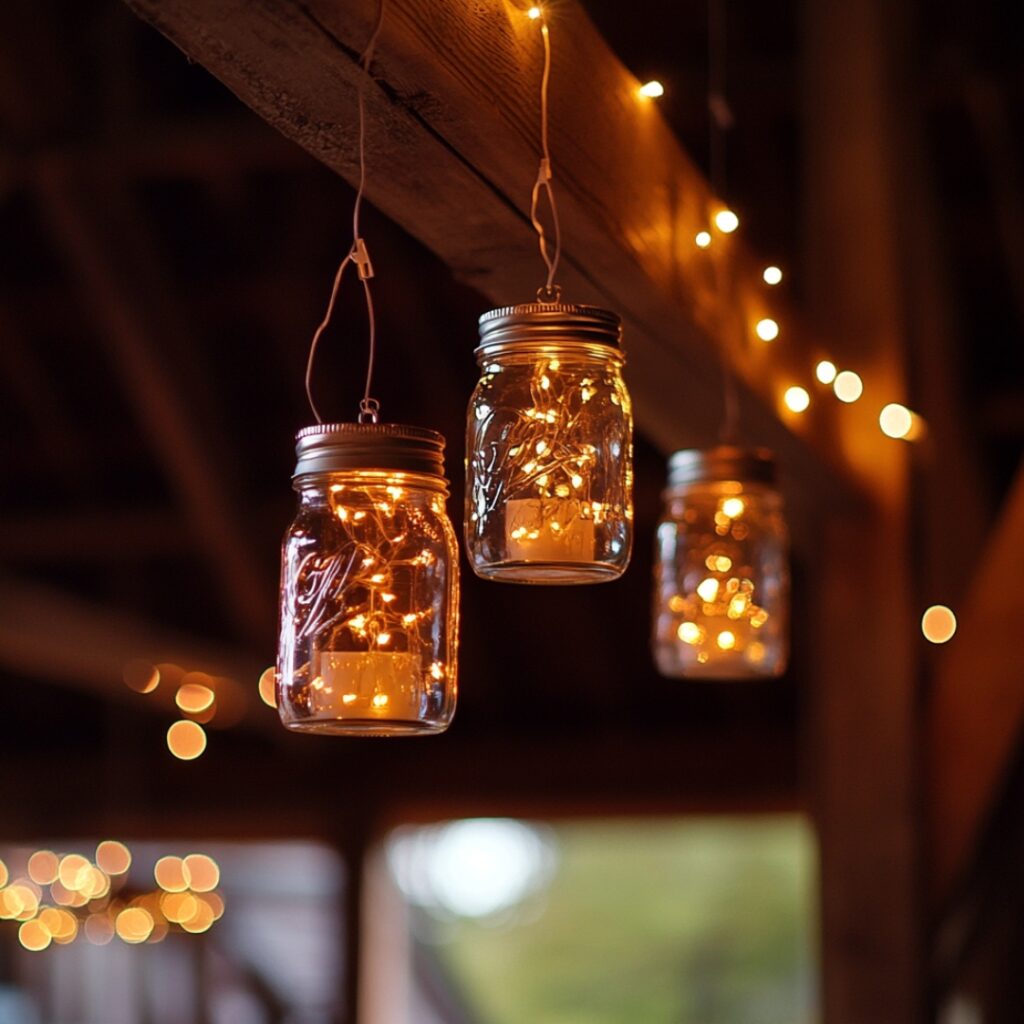 Elegant Mason Jar Hanging Lights Photos