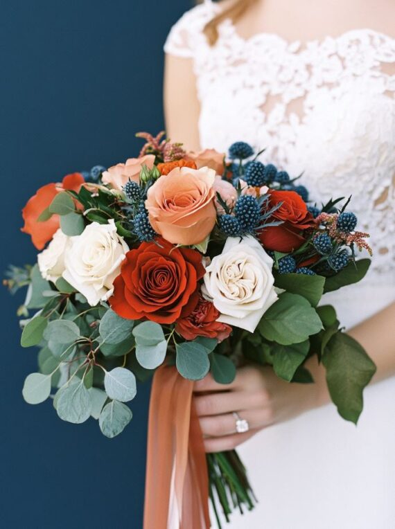 Stunning Navy Blue and Rust Wedding Colors | Discover Tips for a ...