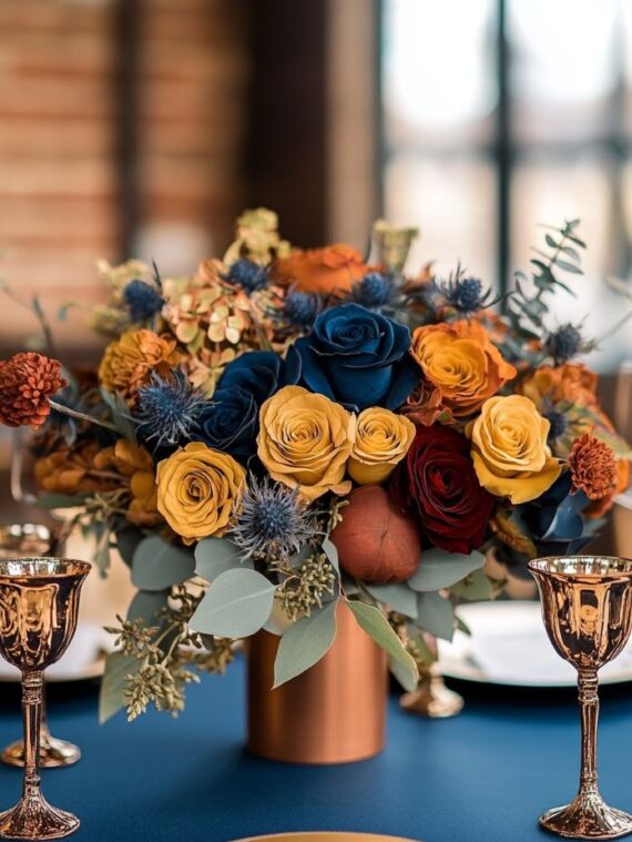 Stunning Navy Blue and Rust Wedding Colors | Discover Tips for a ...