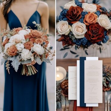 Stunning Navy Blue and Rust Wedding Colors | Discover Tips for a ...