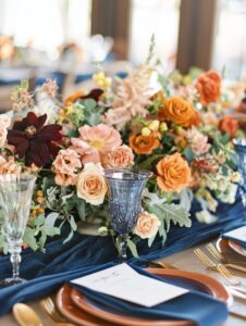 Stunning Navy Blue and Rust Wedding Colors | Discover Tips for a ...