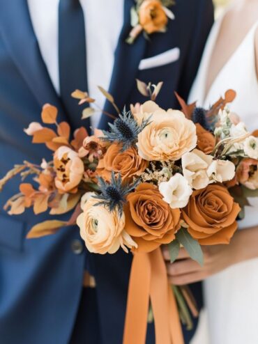 Stunning Navy Blue and Rust Wedding Colors | Discover Tips for a ...