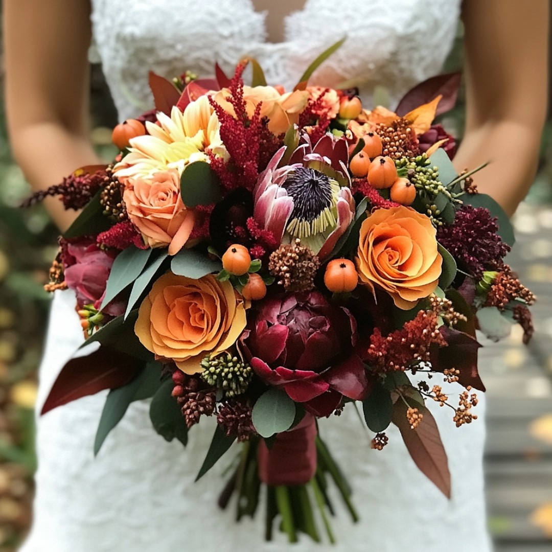 Gorgeous Thanksgiving Wedding Bridal Bouquet Ideas & Tips - Yeah Weddings