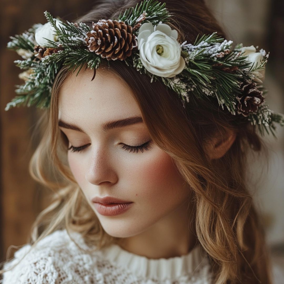 Winter Wedding Flower Crown Ideas: Find Your Dream Look - Yeah Weddings