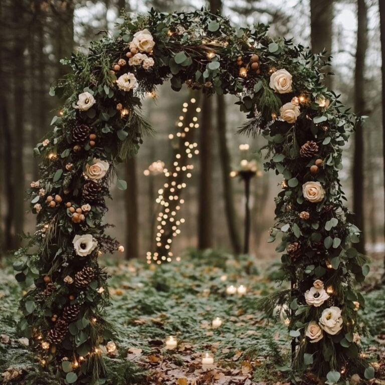 Dreamy Winter Wedding Flower Arch Ideas – Create Magic - Yeah Weddings