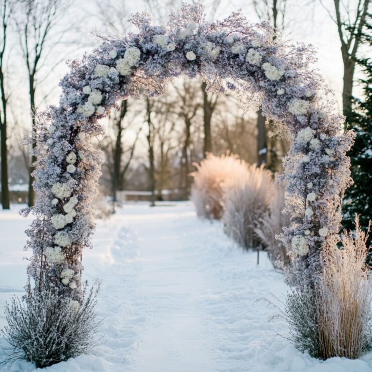 Dreamy Winter Wedding Flower Arch Ideas – Create Magic - Yeah Weddings