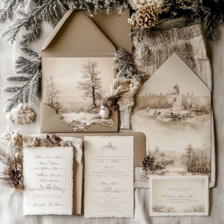 10 Cozy & Elegant Winter Wedding Invitation Ideas | Get Inspired - Yeah ...