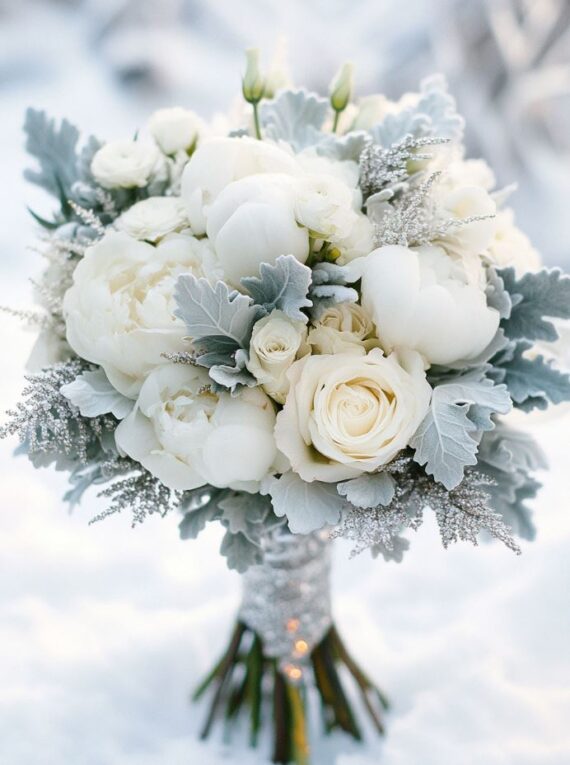 White and Silver Winter Wedding Colors: Elegant Ideas + Tips - Yeah ...