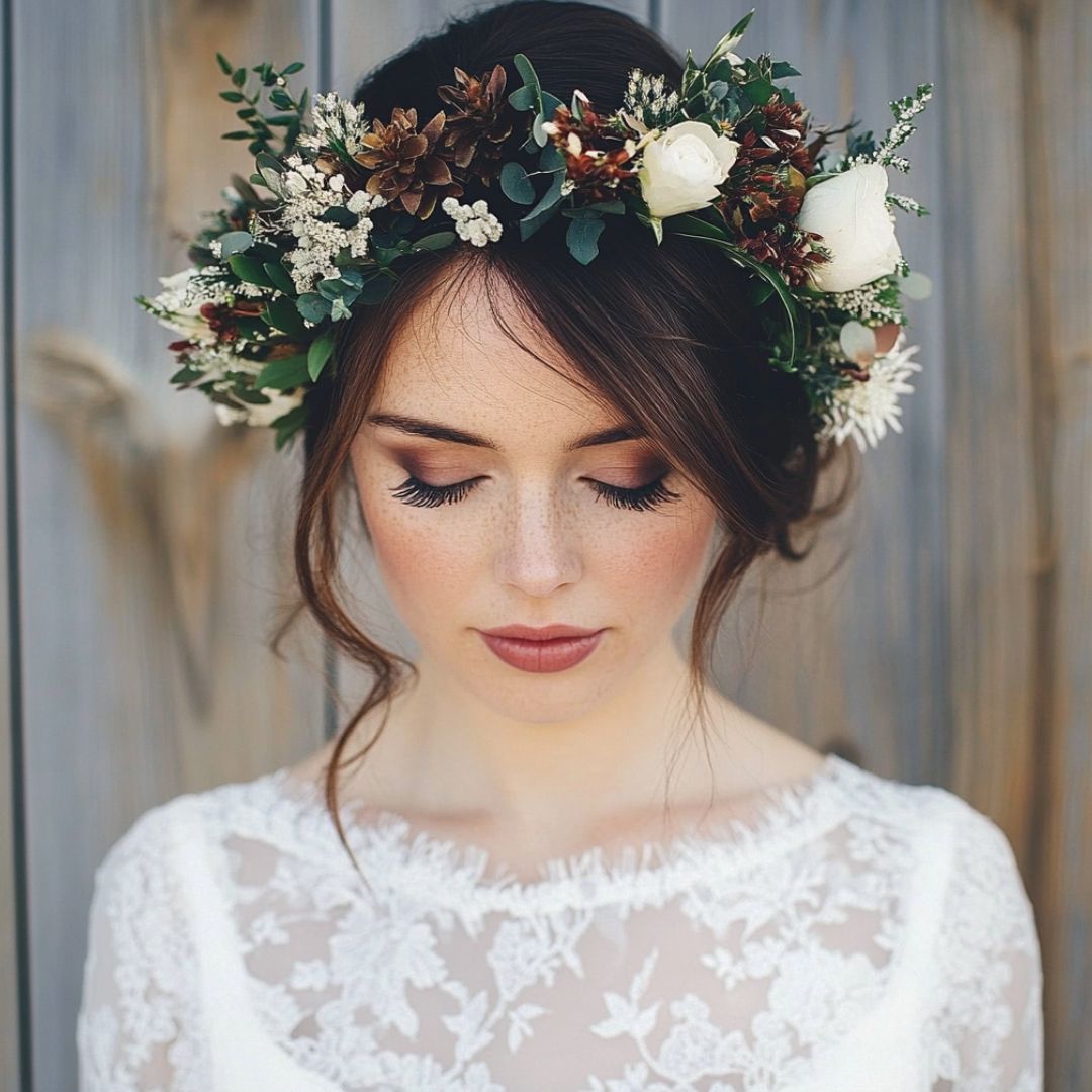 Winter Wedding Flower Crown Ideas: Find Your Dream Look - Yeah Weddings