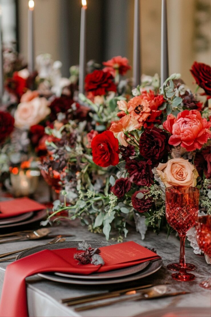 Stunning Red and Ash Grey Wedding Ideas: A Guide to Elegance - Yeah ...