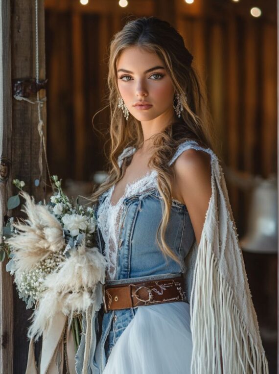 20 Stunning Western Wedding Dress Ideas You’ll Love - Yeah Weddings