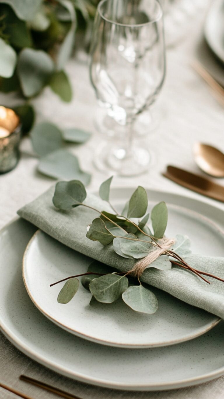 15 Stunning Sage Green Wedding Table Setting Ideas to Inspire Your ...