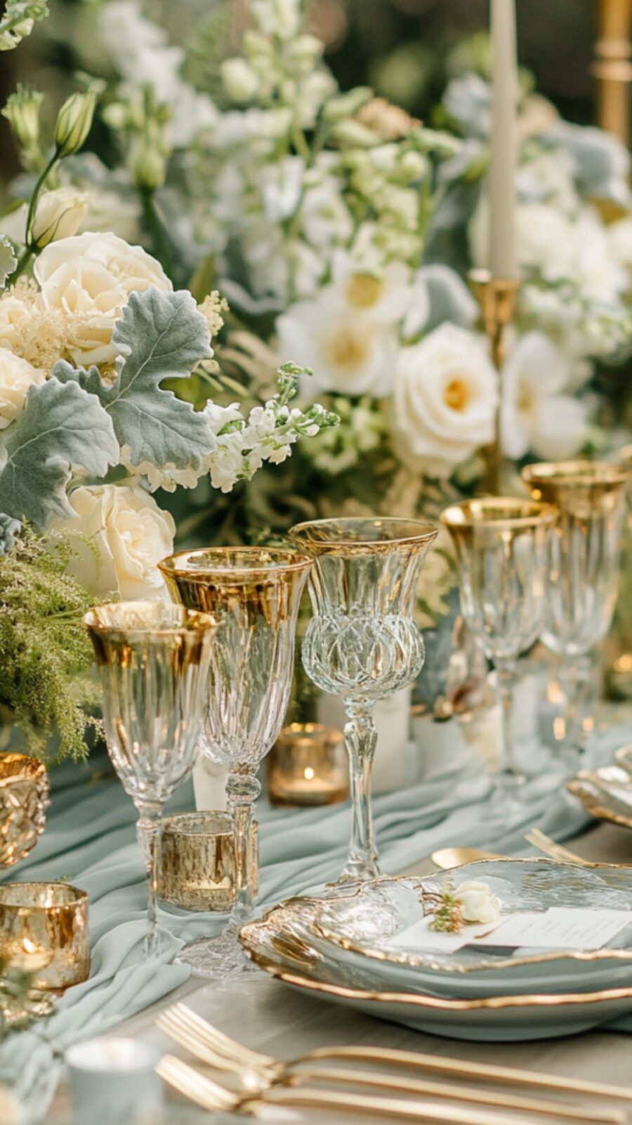 15 Stunning Sage Green Wedding Table Setting Ideas to Inspire Your ...