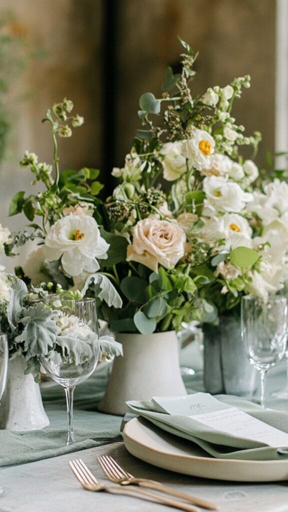 15 Stunning Sage Green Wedding Table Setting Ideas to Inspire Your ...